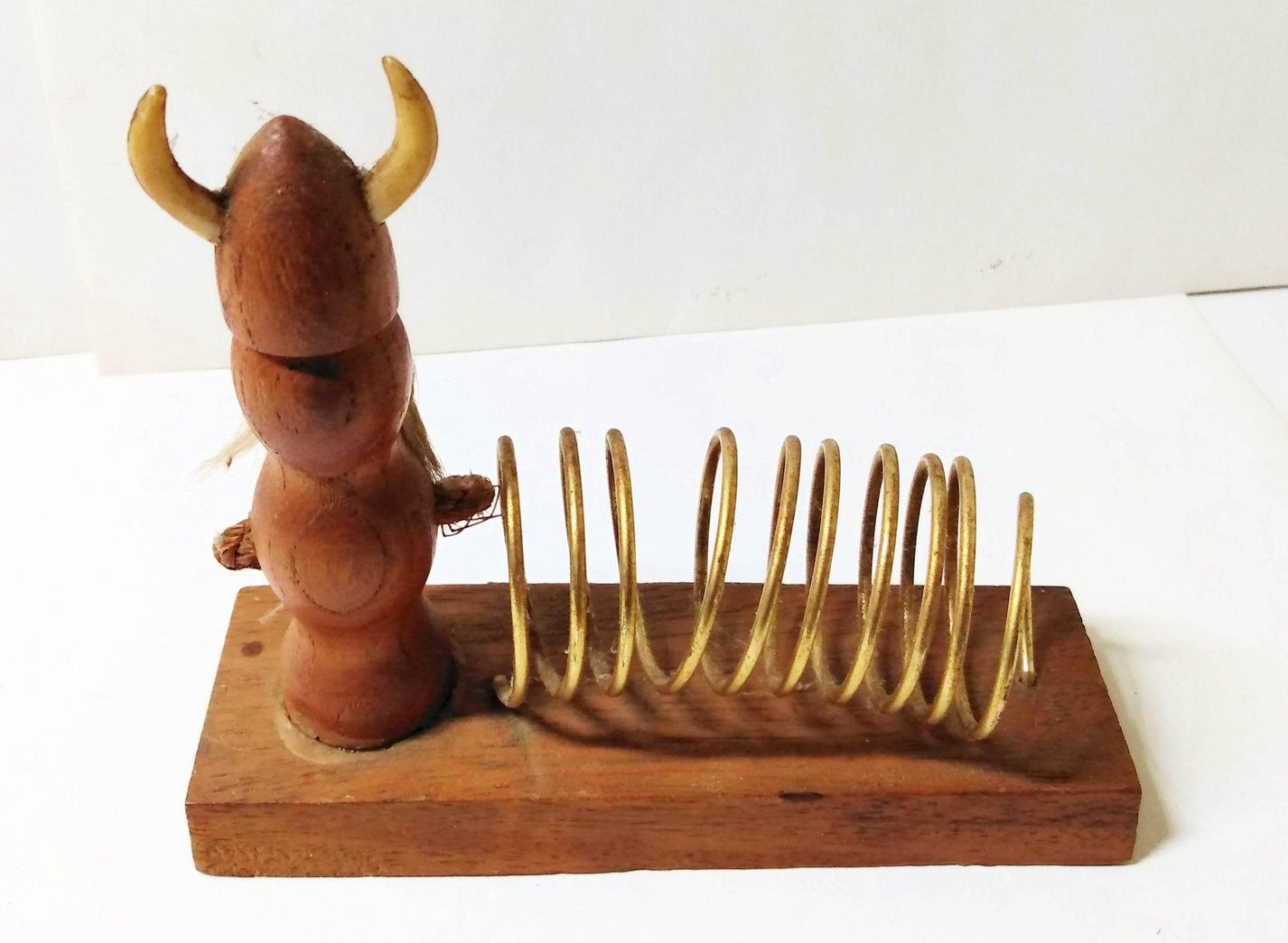 Viking Gonk Wooden Wire Coil Letter Rack Vintage 1960's Japan – TulipStuff
