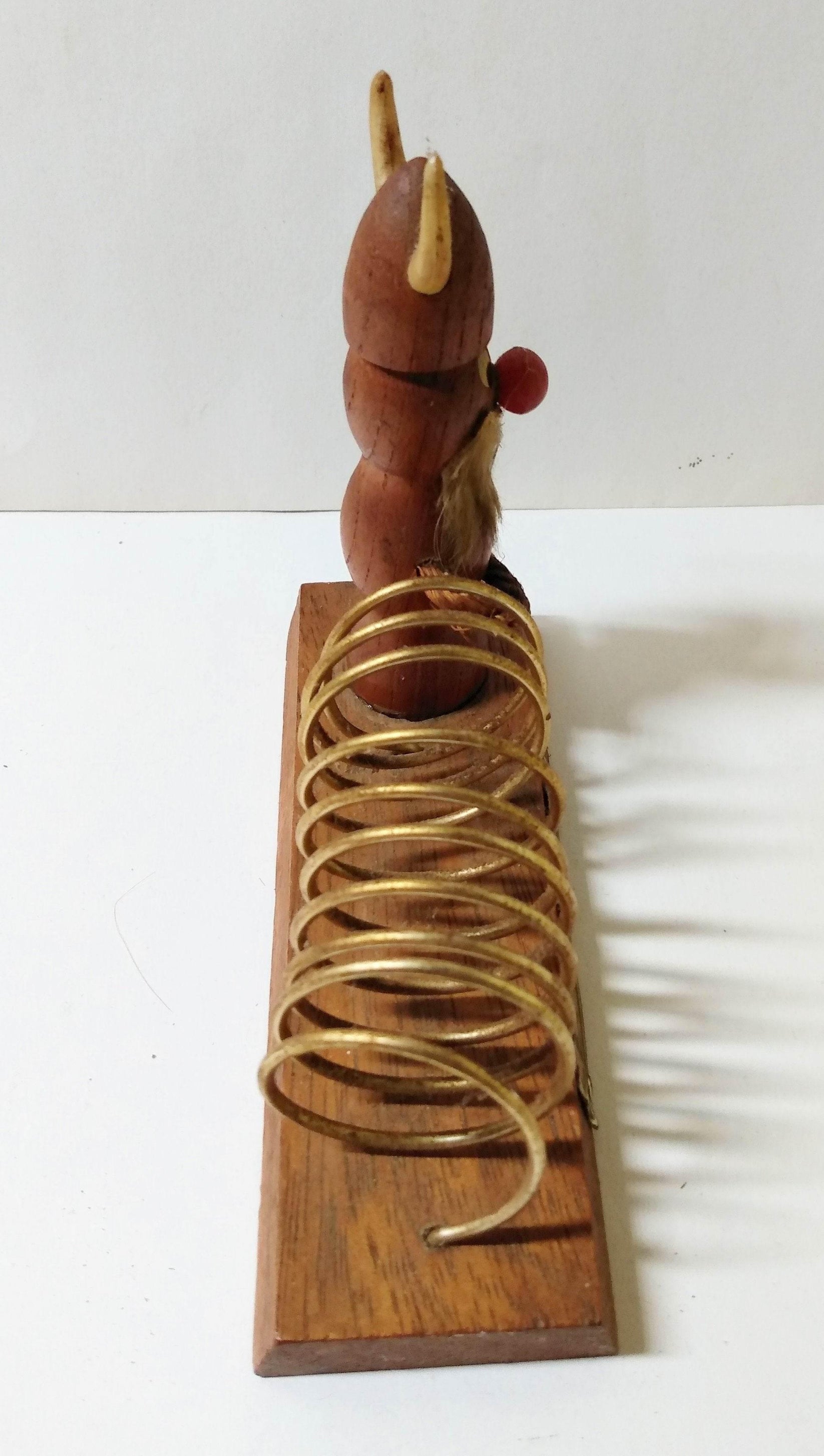 Viking Gonk Wooden Wire Coil Letter Rack Vintage 1960's Japan – TulipStuff