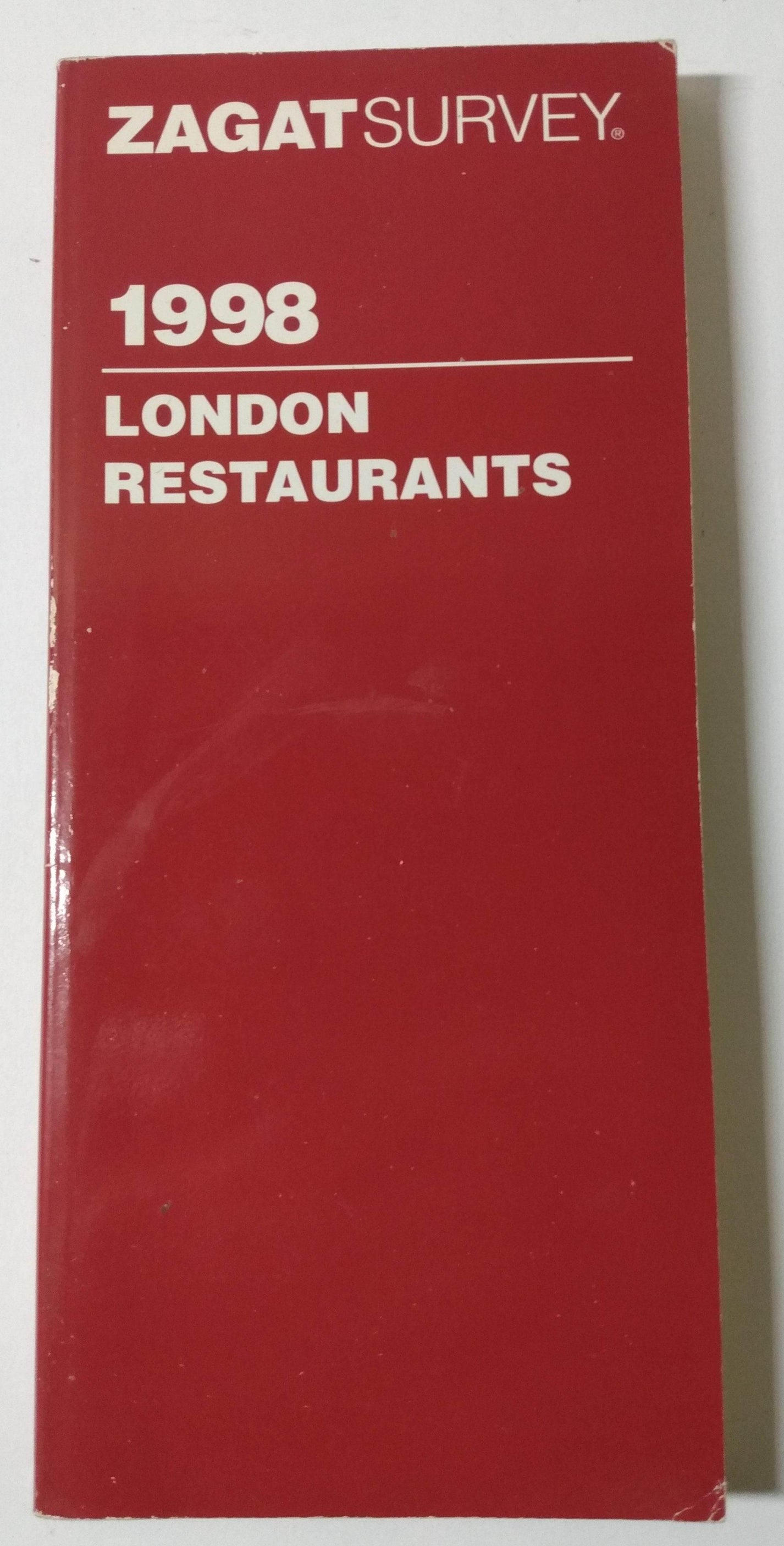 Zagat Survey London Restaurants 1998 UK – TulipStuff