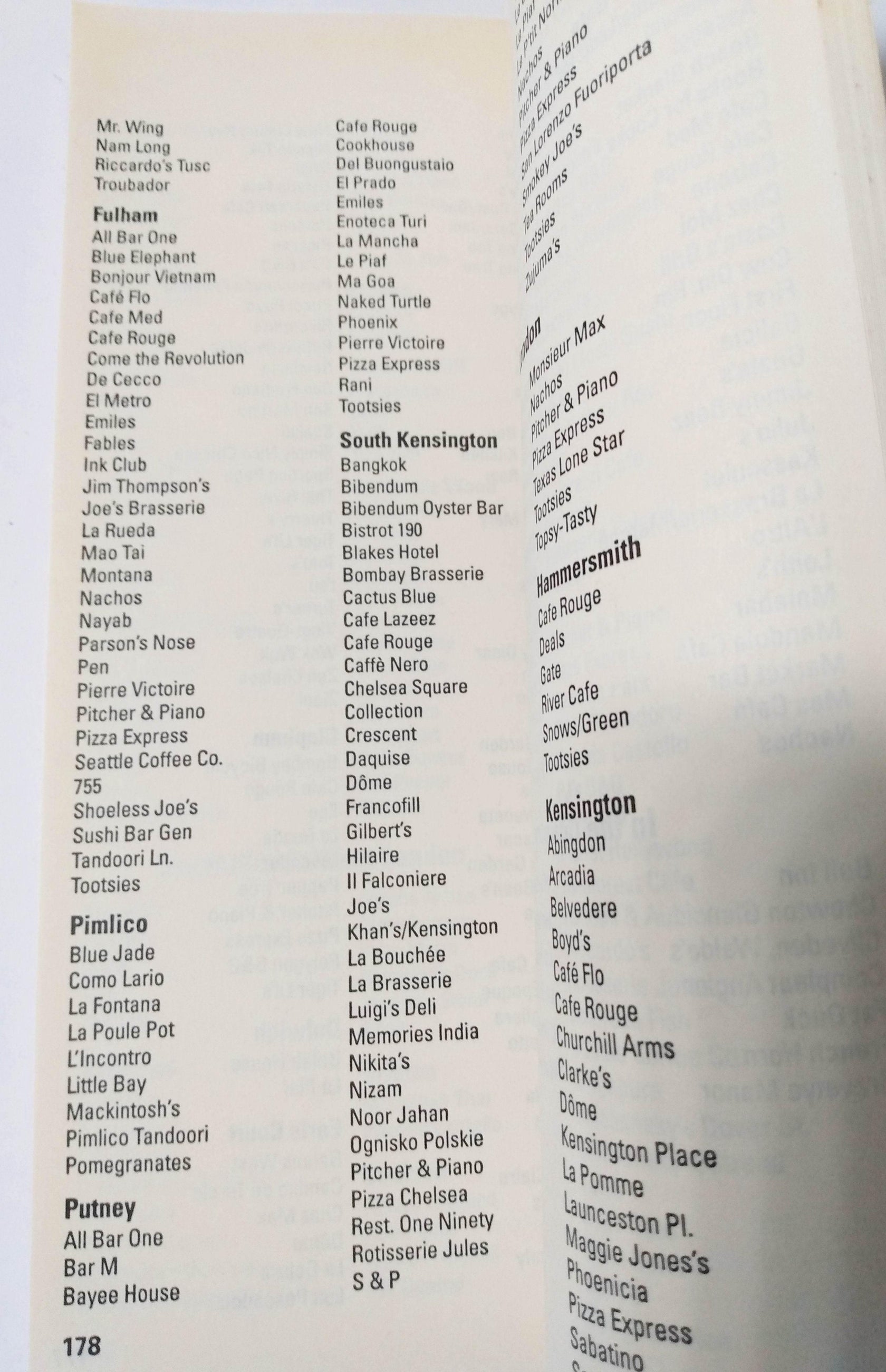 Zagat Survey London Restaurants 1998 UK – TulipStuff