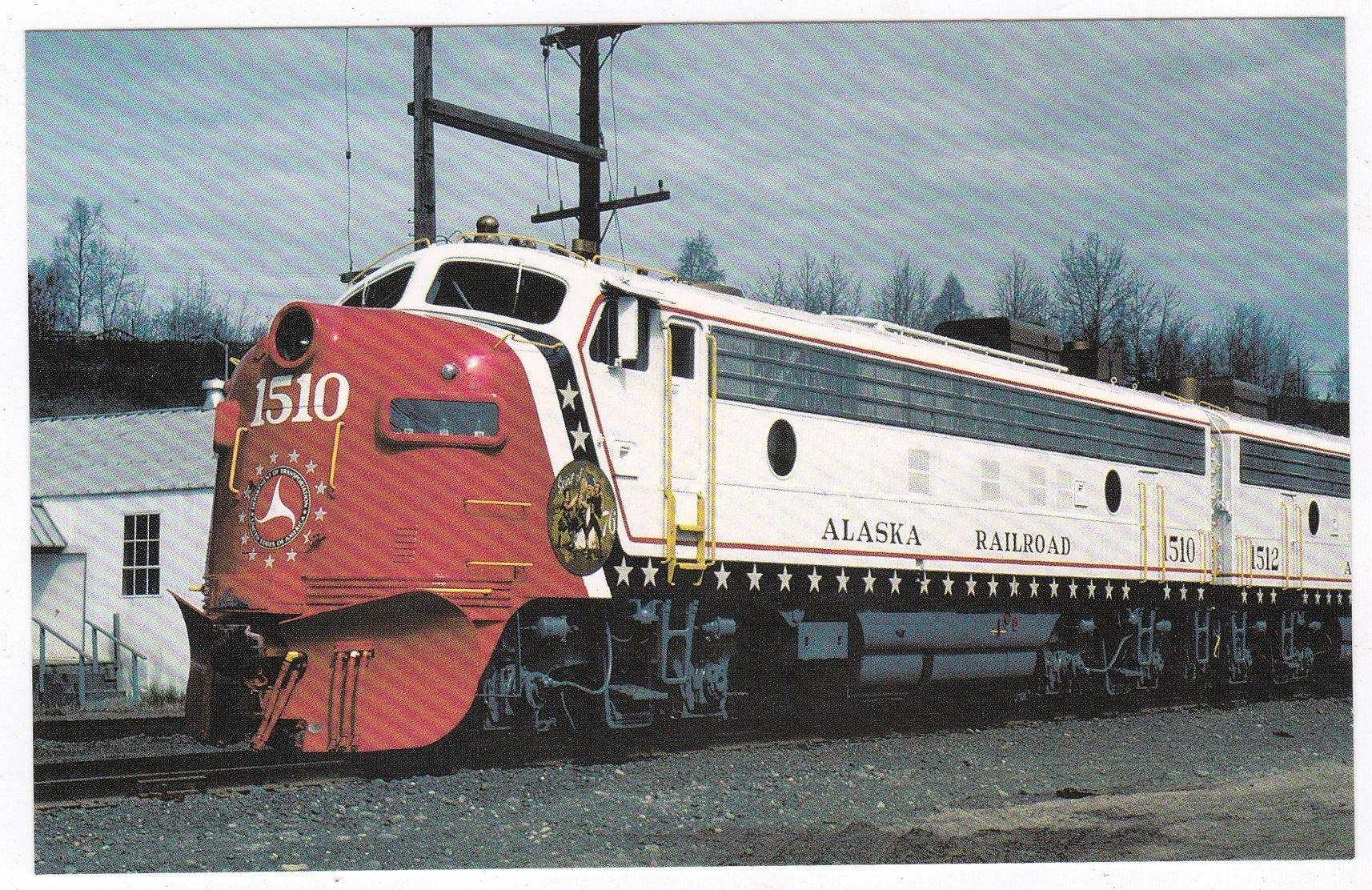 Alaska Railroad Bicentennial EMD FP7 Locomotive Postcard – TulipStuff