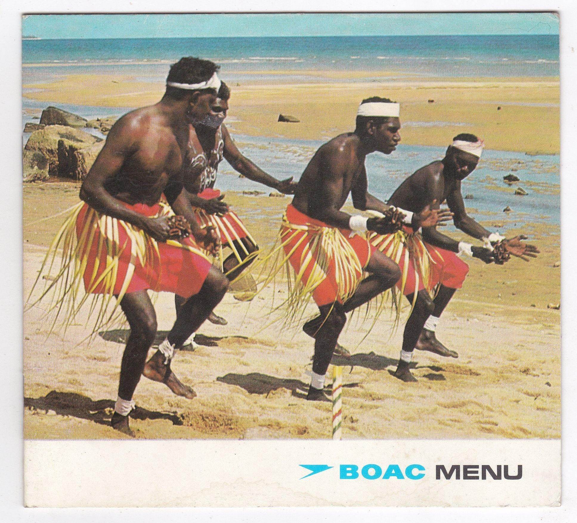 BOAC Inflight Lunch Menu Early 1970's London Philadelphia Detroit ...