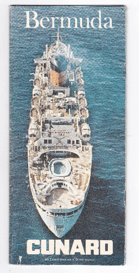Cunard Line RMS Franconia 1967 Bermuda Cruises From New York Brochure ...