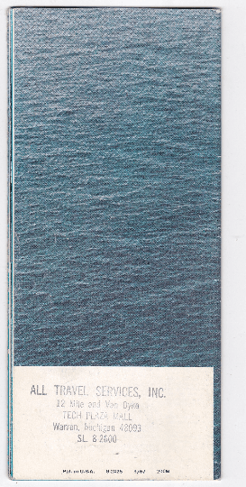 Cunard Line RMS Franconia 1967 Bermuda Cruises From New York Brochure ...