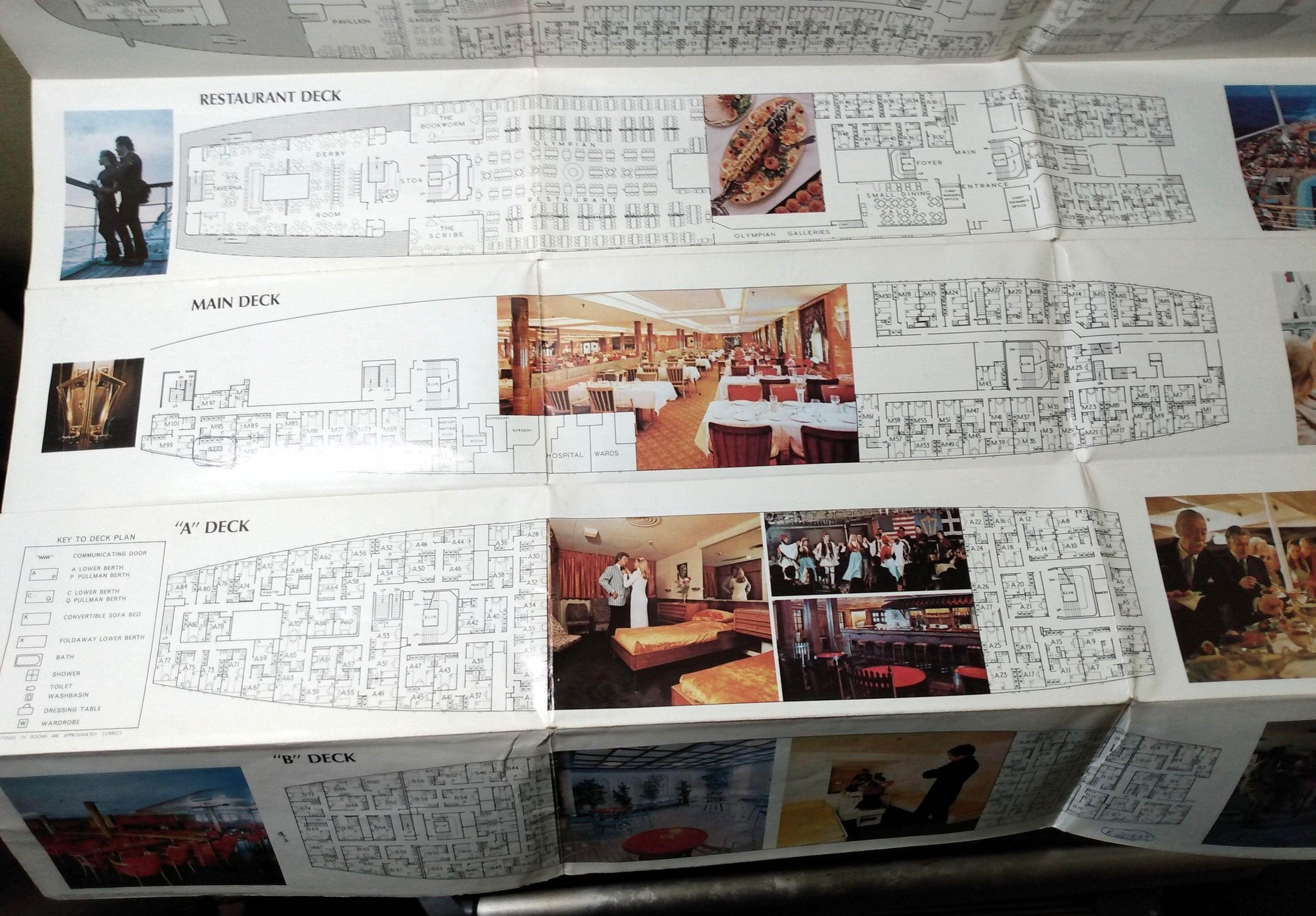 Greek Line TSS Queen Anna Maria TSS Olympia Large Deck Plans – TulipStuff