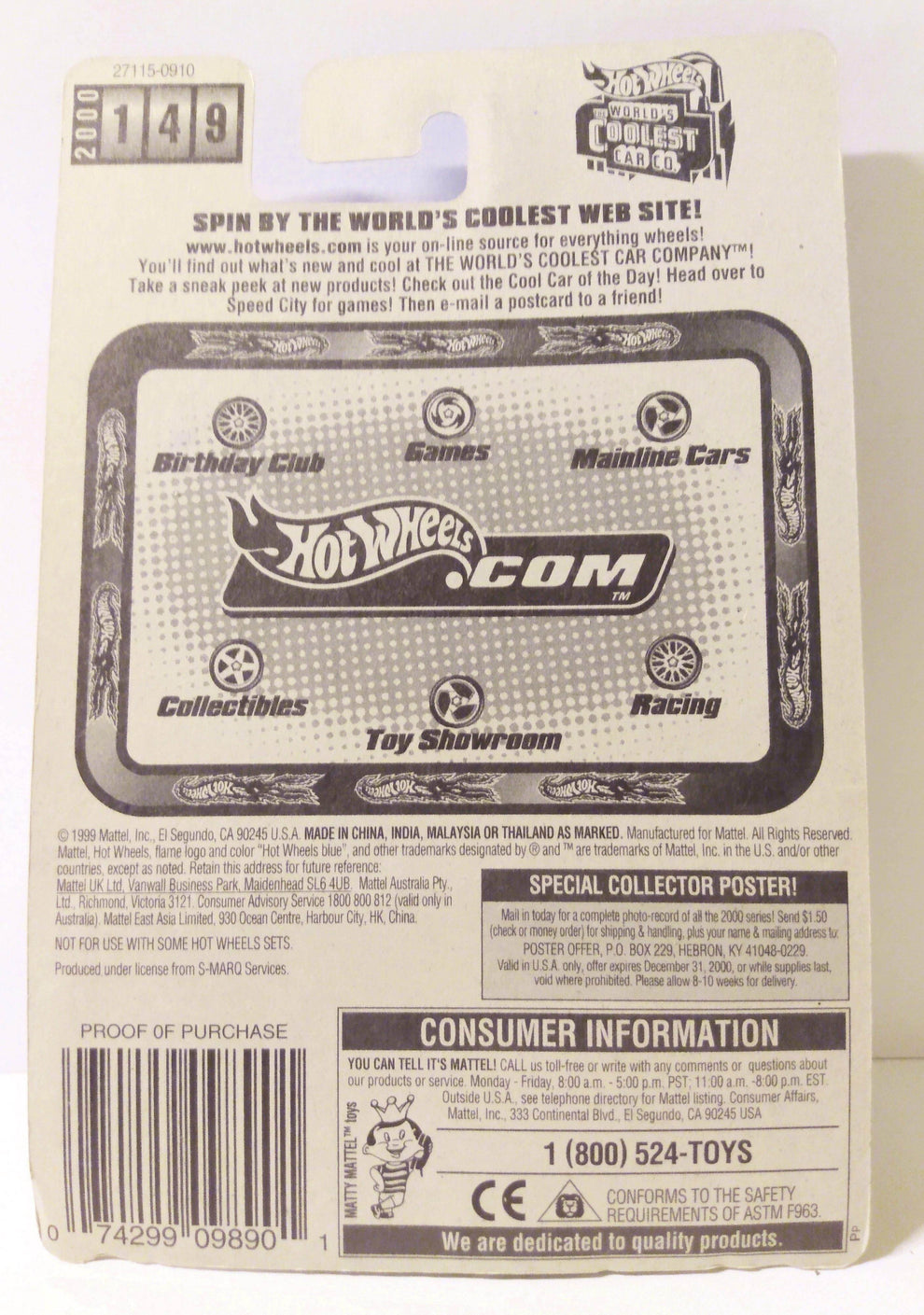 Hot Wheels Collector 2000 #149 Shadow Mk IIa Racing Car – TulipStuff