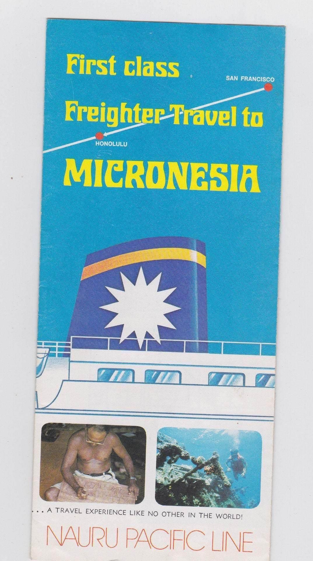 Nauru Pacific Line M.V. Enna G 1977-78 Micronesia Freighter Cruises Br ...