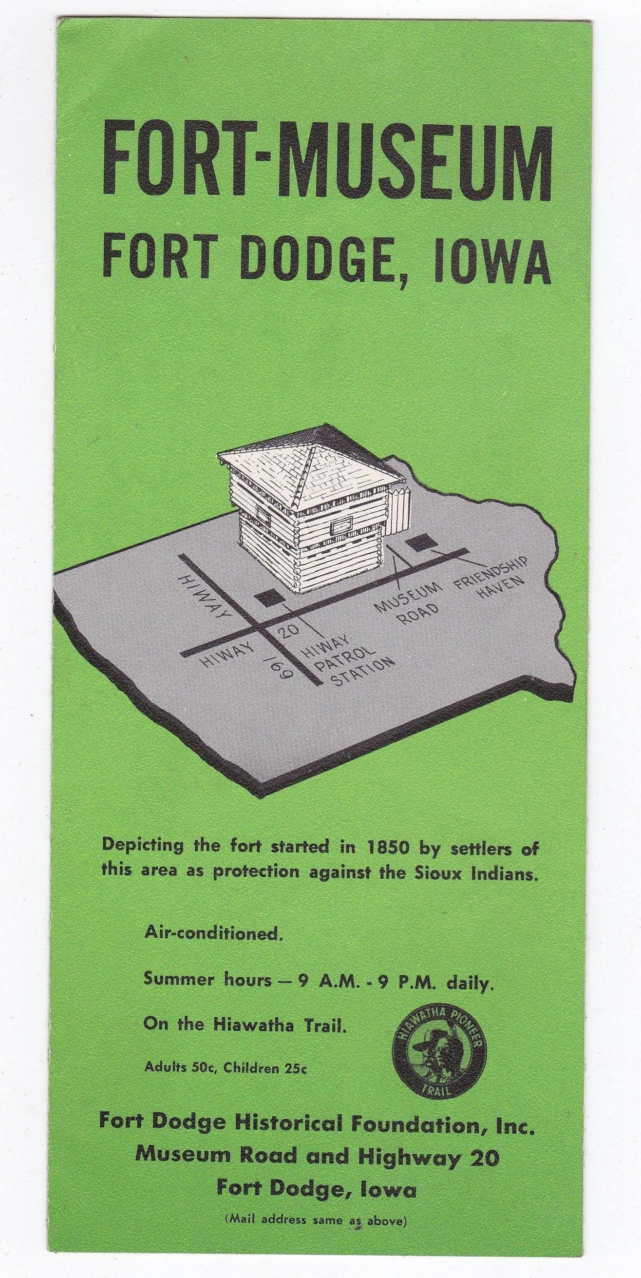 Fort-Museum Fort Dodge Iowa 1962 Brochure – TulipStuff