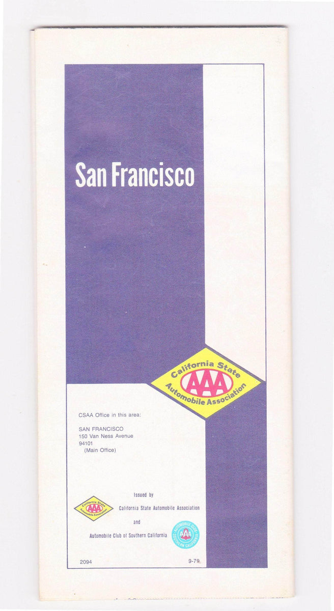 AAA San Francisco 1979 Street Map California – TulipStuff