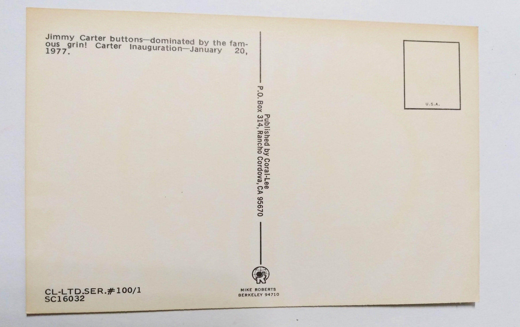 Jimmy Carter 39th President Inauguration January 20th 1977 Postcard ...