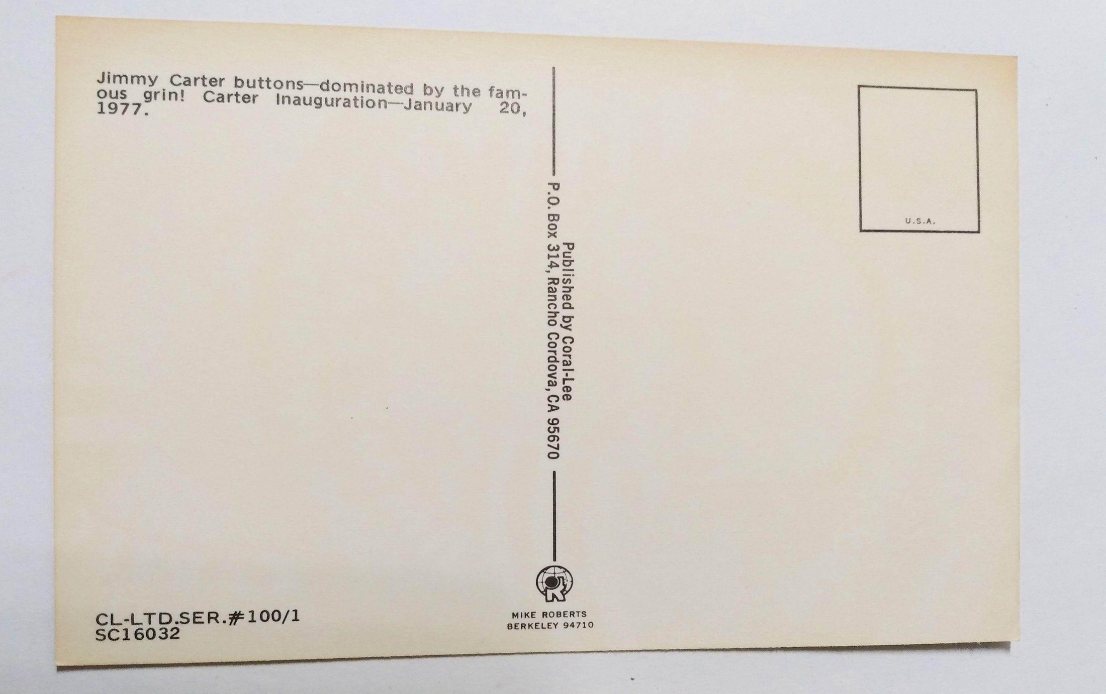 Jimmy Carter 39th President Inauguration January 20th 1977 Postcard ...