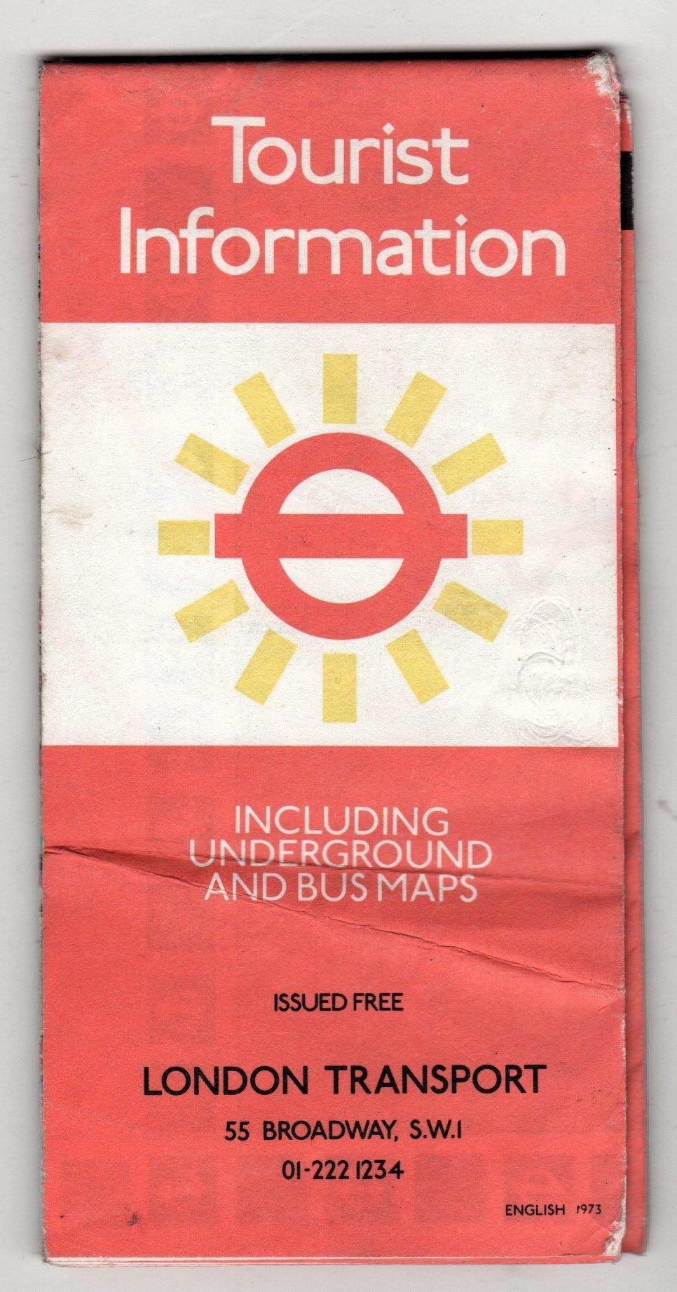 London Transport Tourist Info with Underground Tube and Bus Map 1973 ...