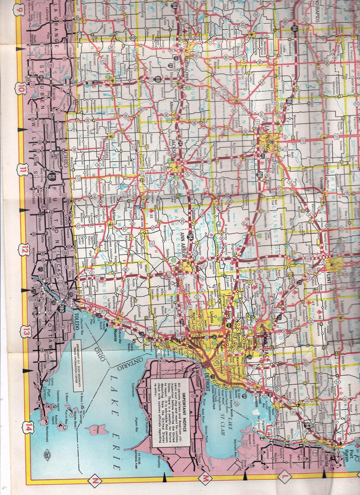 Michigan 1968 Official State Highway Department Road Map – TulipStuff