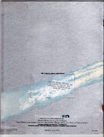 Princess Cruises 1980 Brochure Love Boats Island Princess – TulipStuff