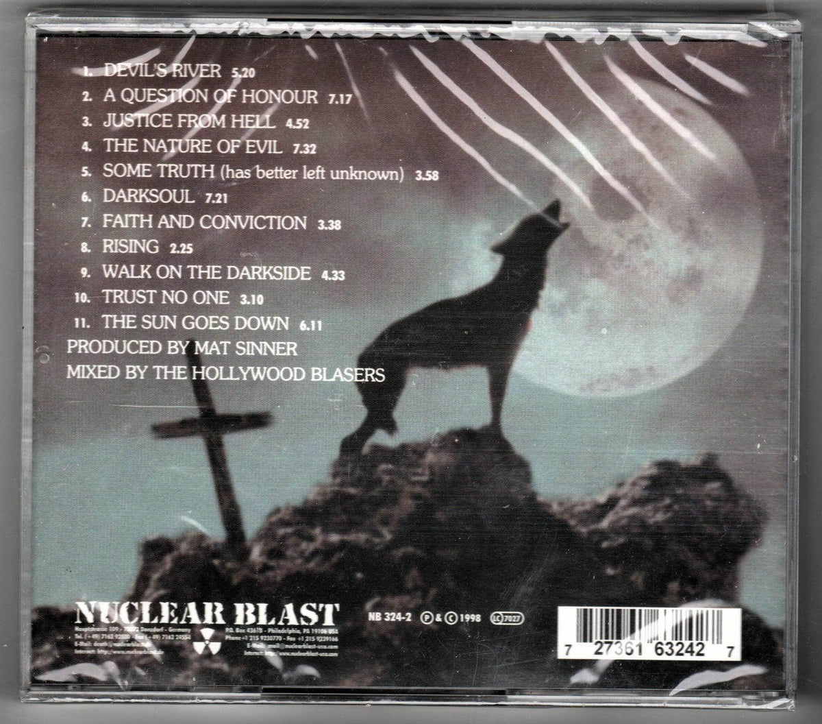Sinner The Nature Of Evil Nuclear Blast German Metal Album CD 1998 ...