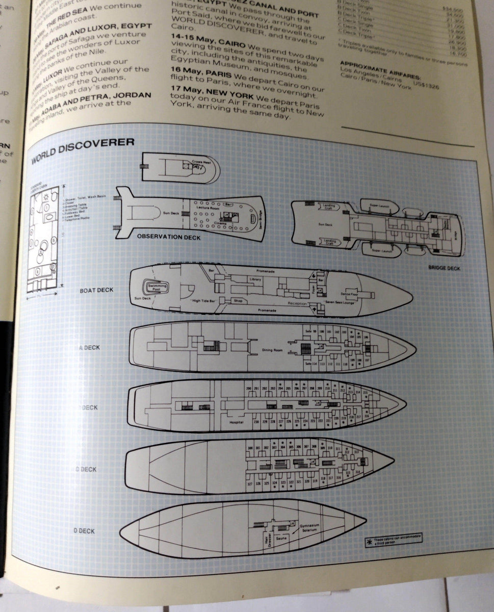 Society Expeditions ms World Discoverer 1983 World Cruise Brochure ...