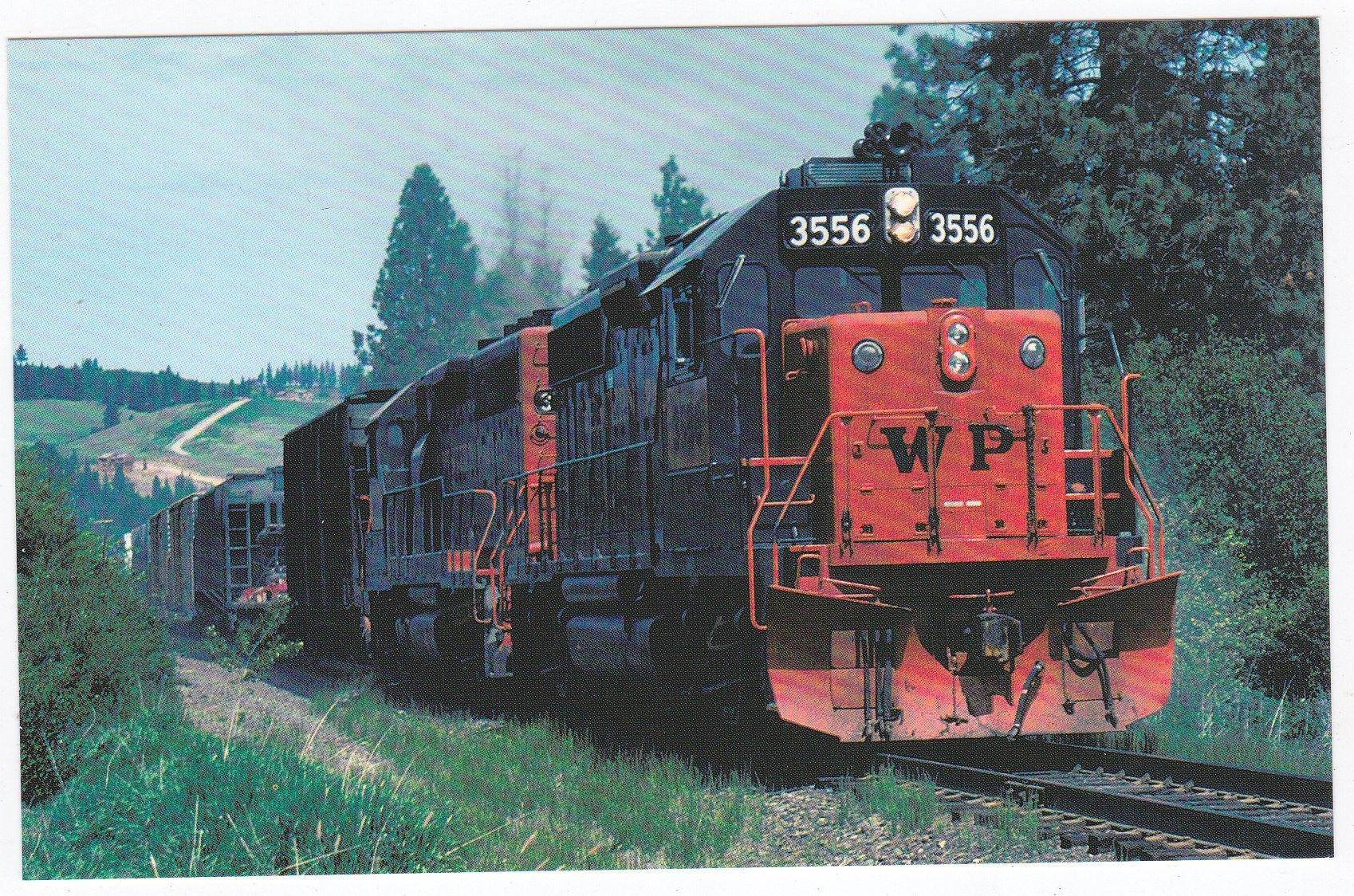 Western Pacific EMD GP40 Diesel Locomotive Freight Train Mica WA 1982 ...