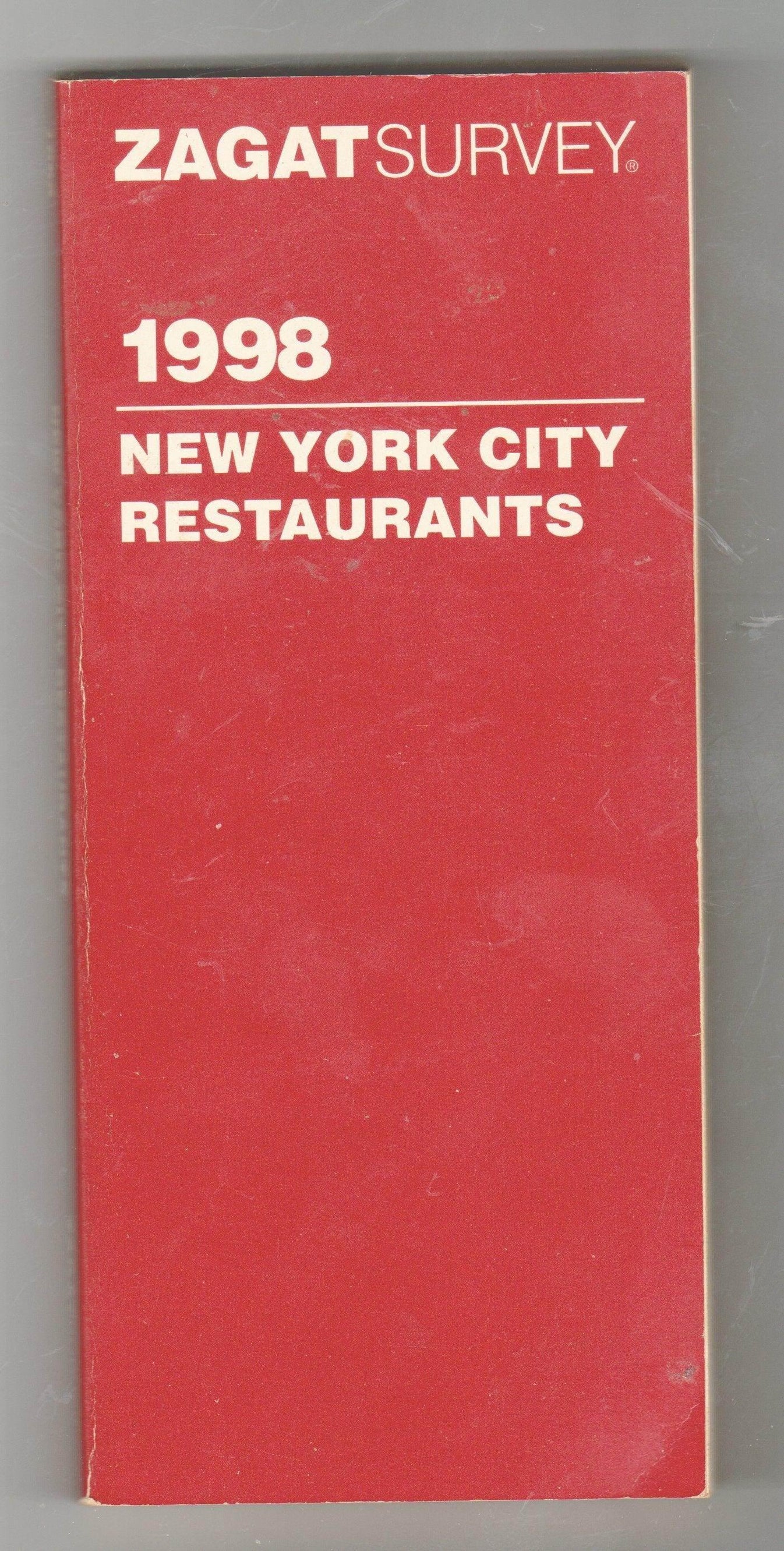 Zagat Survey New York City Restaurants 1998 – TulipStuff