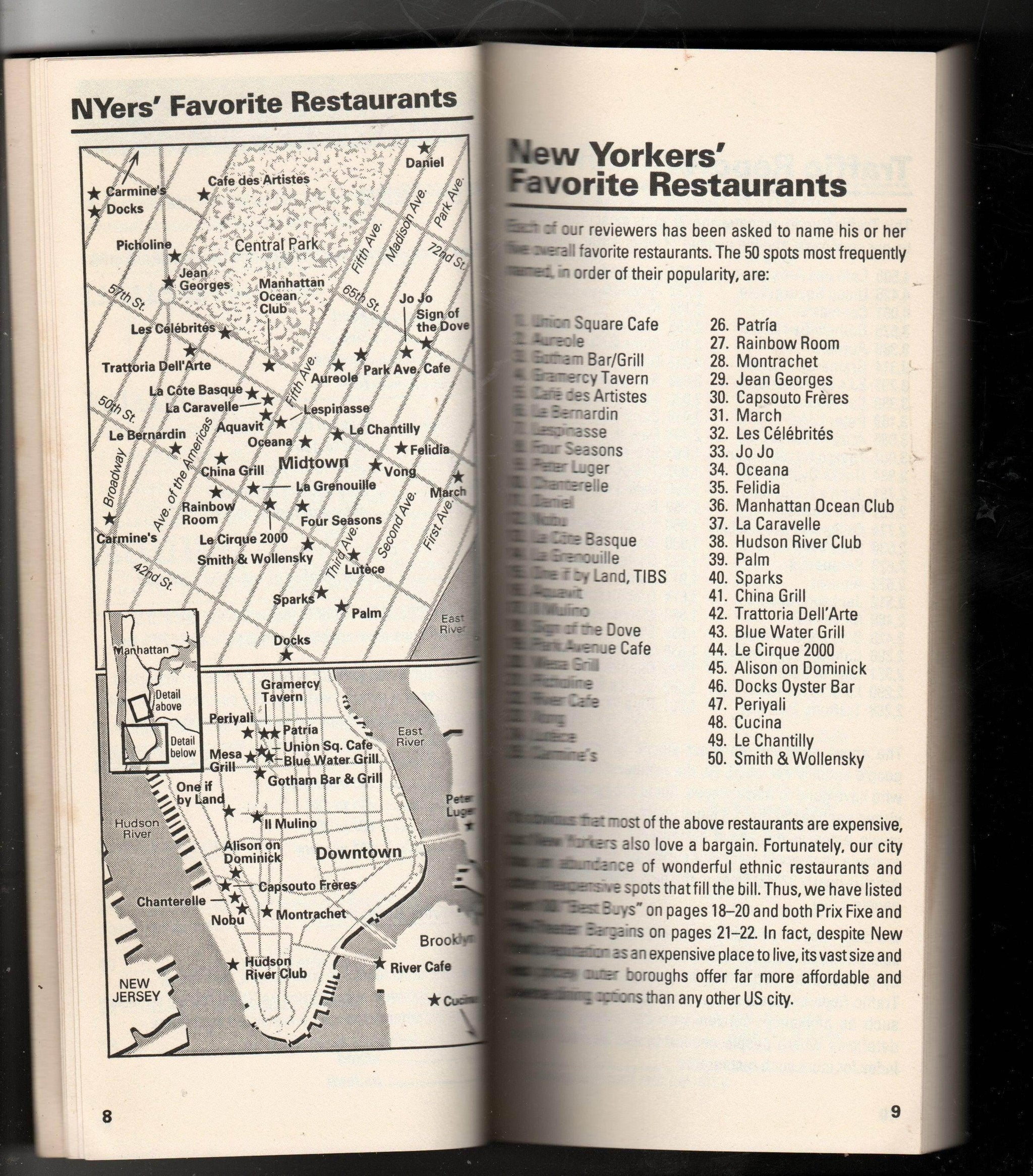 Zagat Survey New York City Restaurants 1998 – TulipStuff