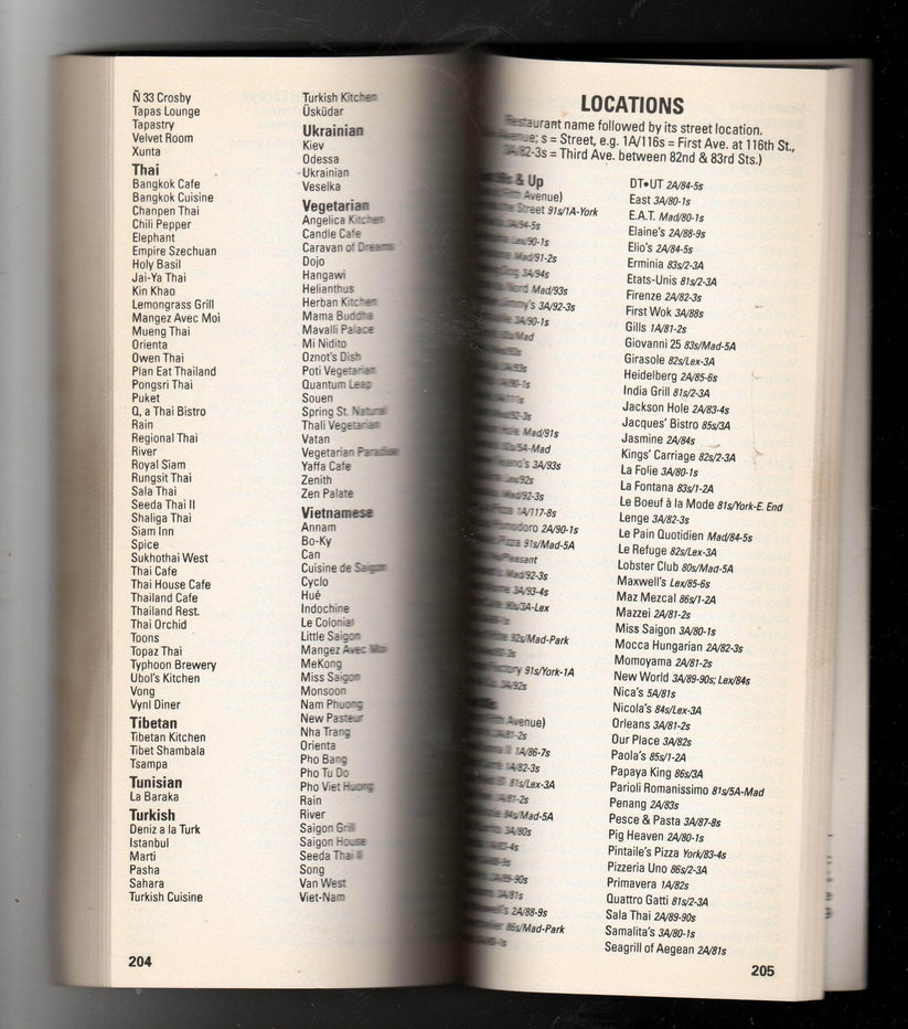 Zagat Survey New York City Restaurants 1998 – TulipStuff